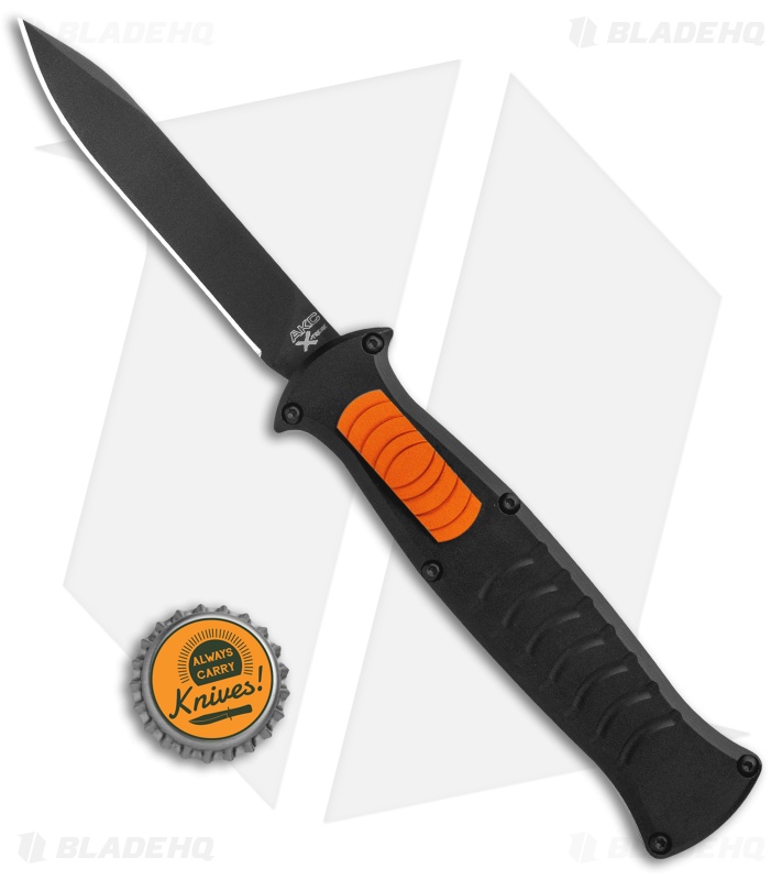 AKC X-treme EVO OTF Auto Knife | Black + Orange Slide | Blade HQ