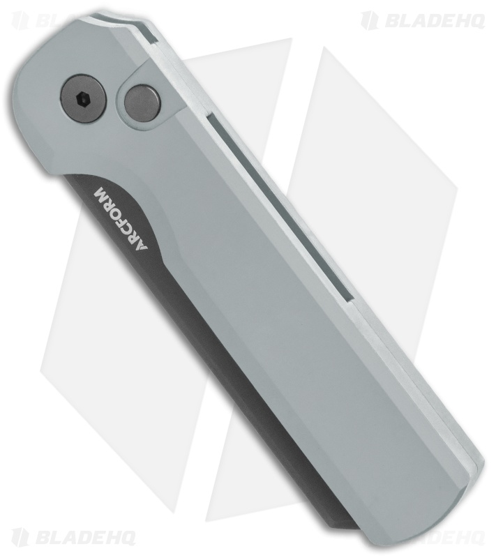 Arcform Slimfoot Automatic Knife Gray Aluminum (3.1" Black) - Blade HQ