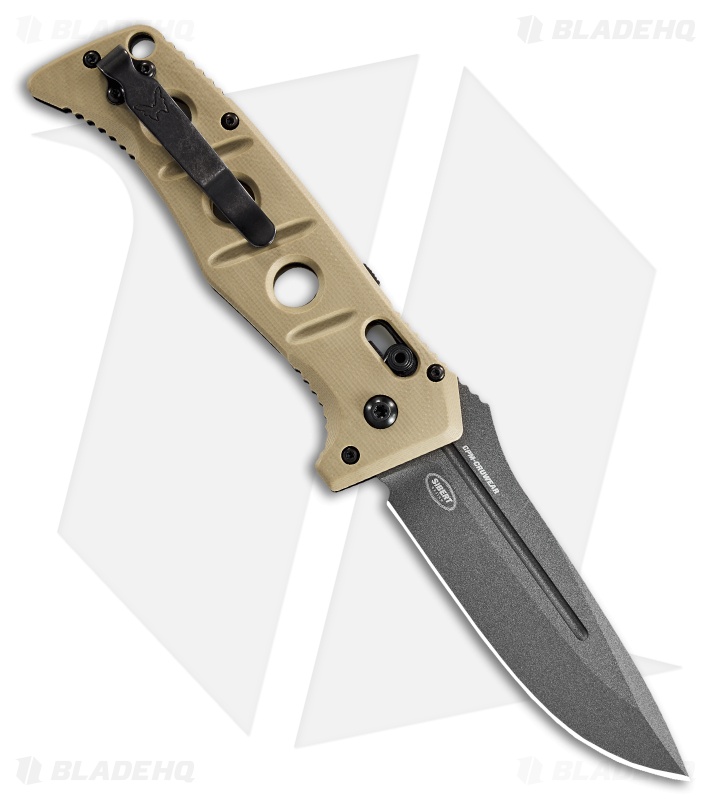 Benchmade Auto Adamas 2750GY-3 - Folding Knife | Tan + Gray | Blade HQ