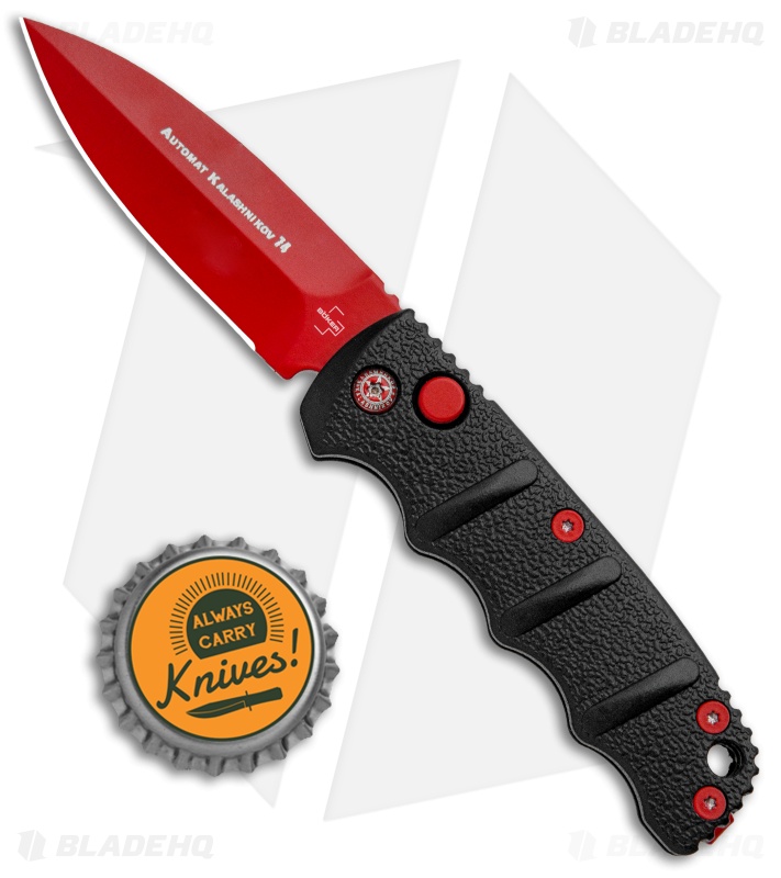 Boker Mini Kalashnikov Knife | Red Black Widow/D2 | Blade HQ