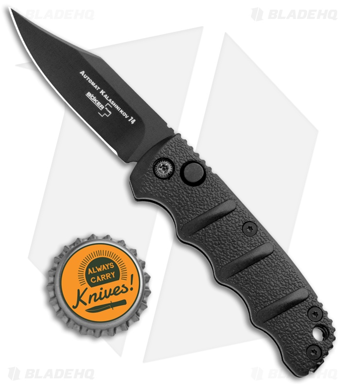 Boker Mini Kalashnikov Automatic Knife - Black Bowie + Black | Blade HQ