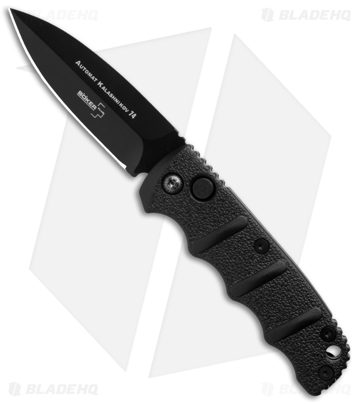 Boker Mini Kalashnikov Automatic Knife - 2.5" Black on Black D2 | Blade HQ