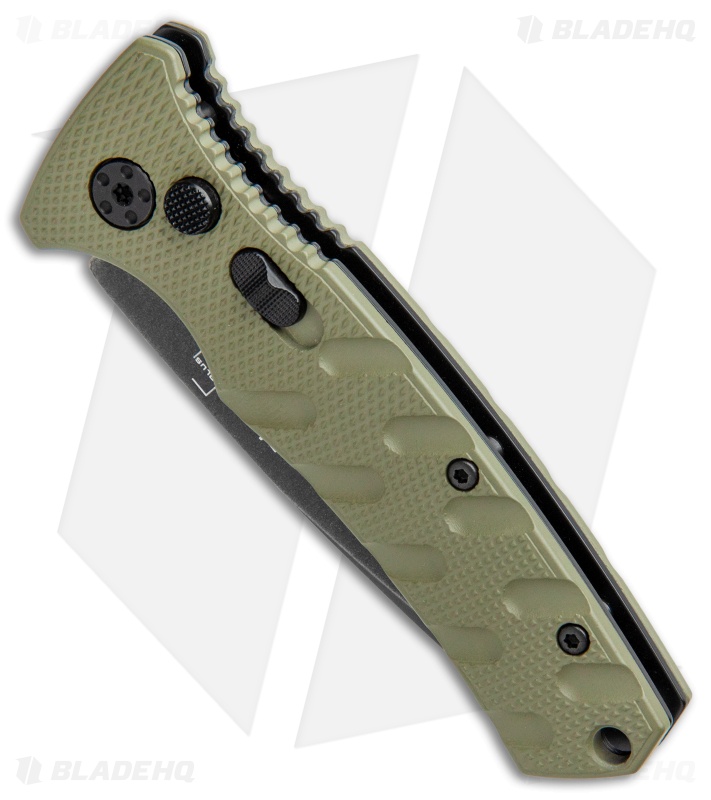 Boker Mini Strike Auto Knife OD Green Smokewash | Blade HQ
