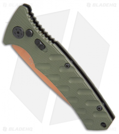 Boker Strike Desert Warrior Automatic Knife Green - Blade HQ