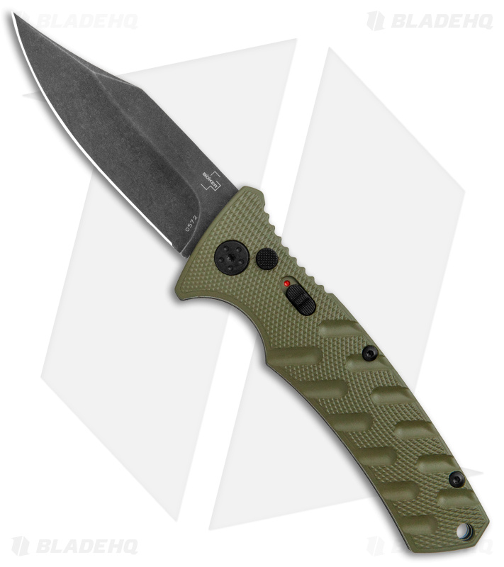 Boker Plus Strike Bowie Automatic Knife Green D2 - Blade HQ