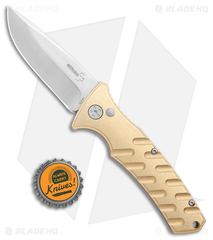 Boker Plus Strike | Automatic Knife | Brass - Blade HQ