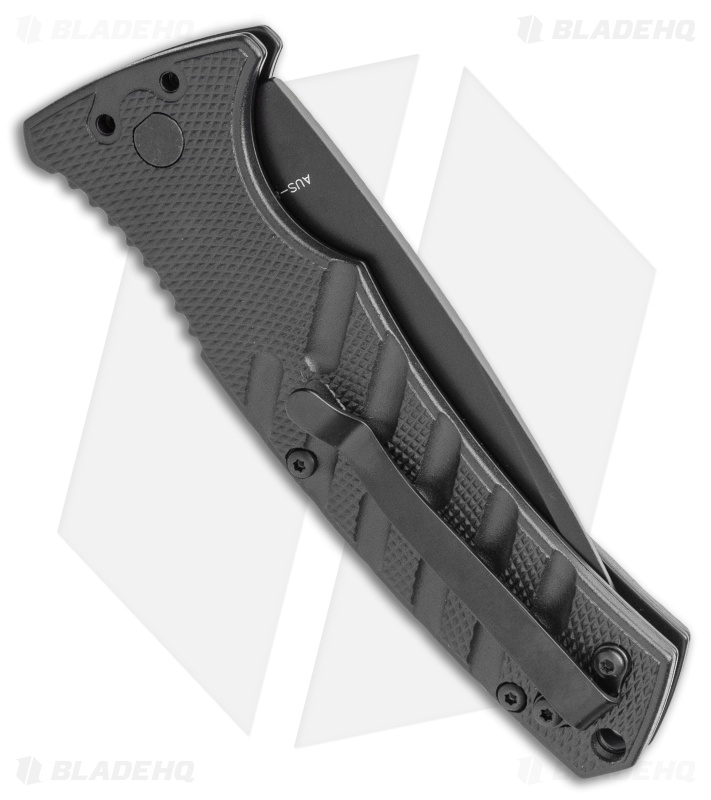 Boker Plus Strike Tanto Auto Knife | Black Serr | Blade HQ