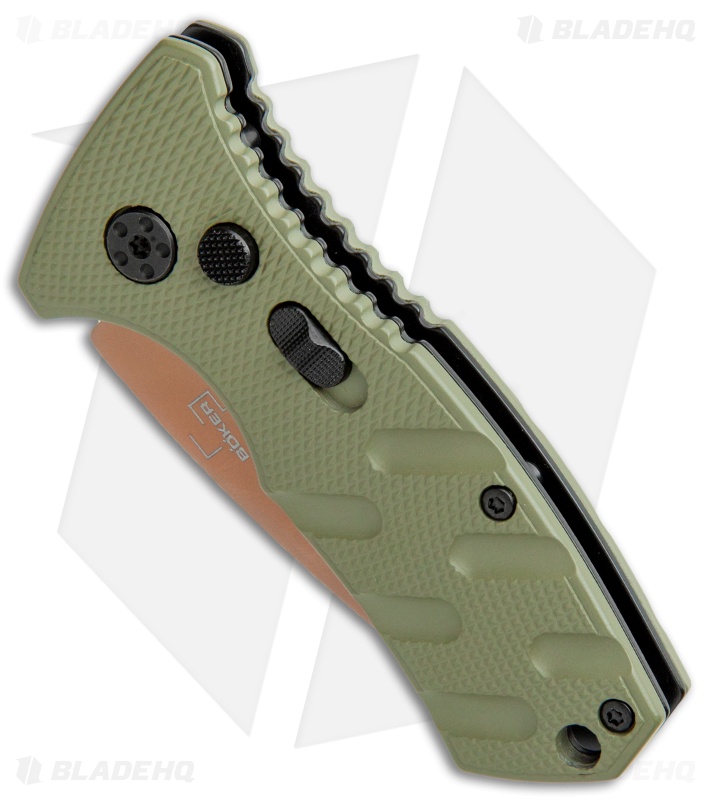 Boker Stubby Strike Desert Warrior CA Legal Auto Knife OD Green (1.9 ...