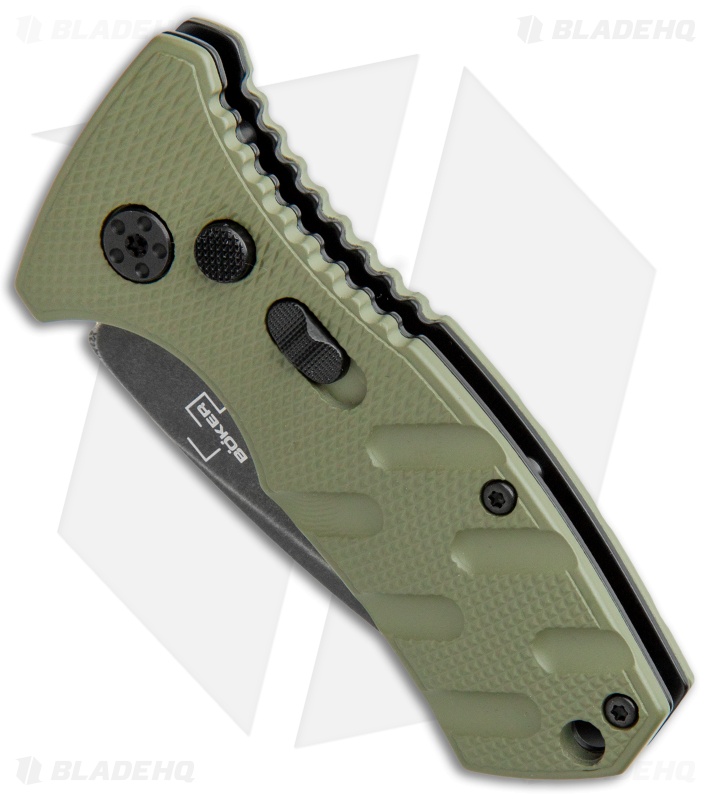 Boker Stubby Strike Auto Knife Green/Smokewash - Blade HQ