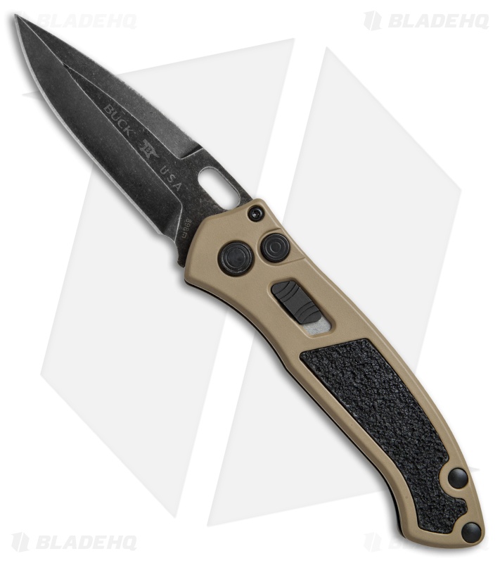 Buck Impact Automatic Knife Coyote Tan (3.125" Black SW) 0898BRS - Blade HQ