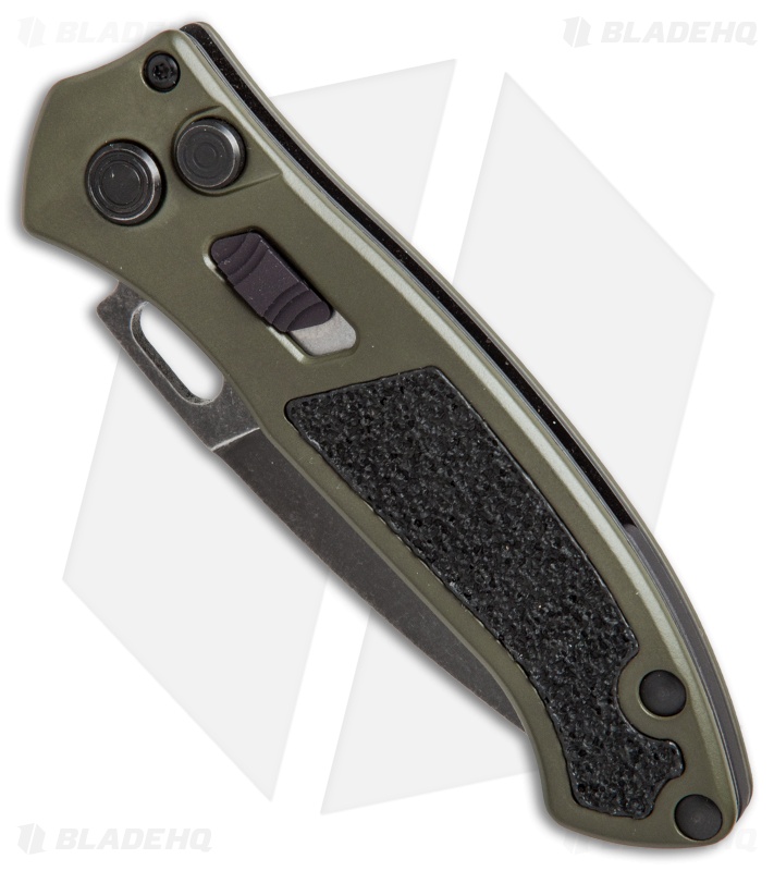 Buck Impact Automatic Knife OD Green (3.125" Black SW) 0898GRS - Blade HQ