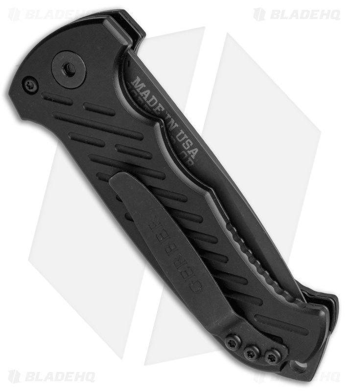 Gerber Auto 06 Automatic Knife Black Aluminum (3.6" Black) - Blade HQ