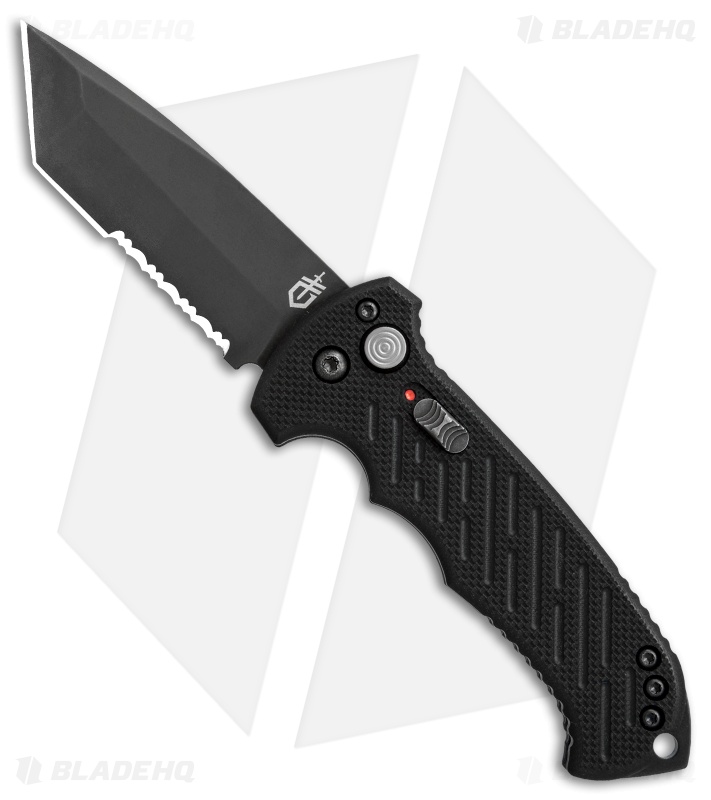 Gerber Auto 06 Tanto Automatic Knife Black G10 (3.6" S30V Black Serr ...