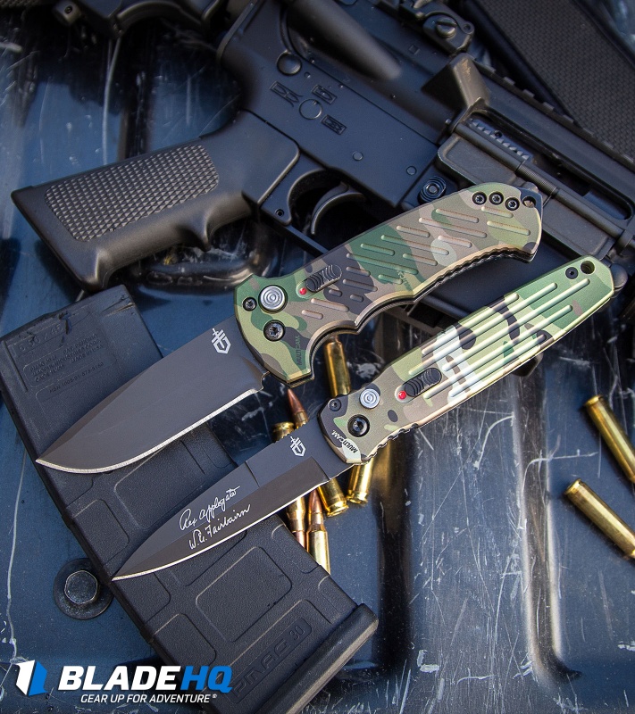 Gerber 06 Auto - Automatic Knife - Green Multi-Cam | Blade HQ