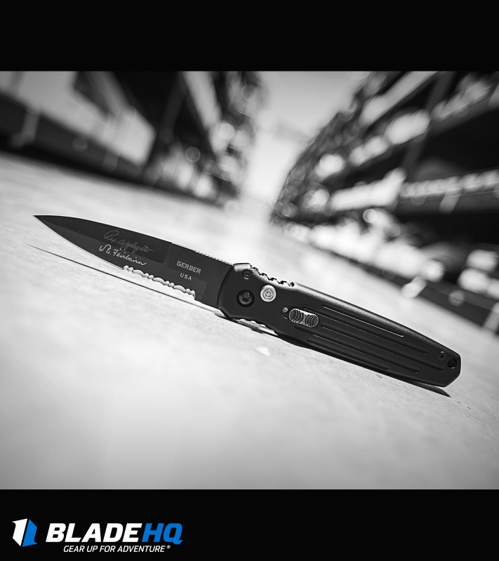 Gerber Covert Automatic Knife - Black Serrated S30V | Blade HQ