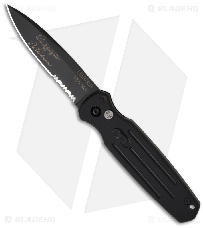 Gerber Mini Covert Automatic Knife Black (2.8" Black Serr) 30-000244 ...