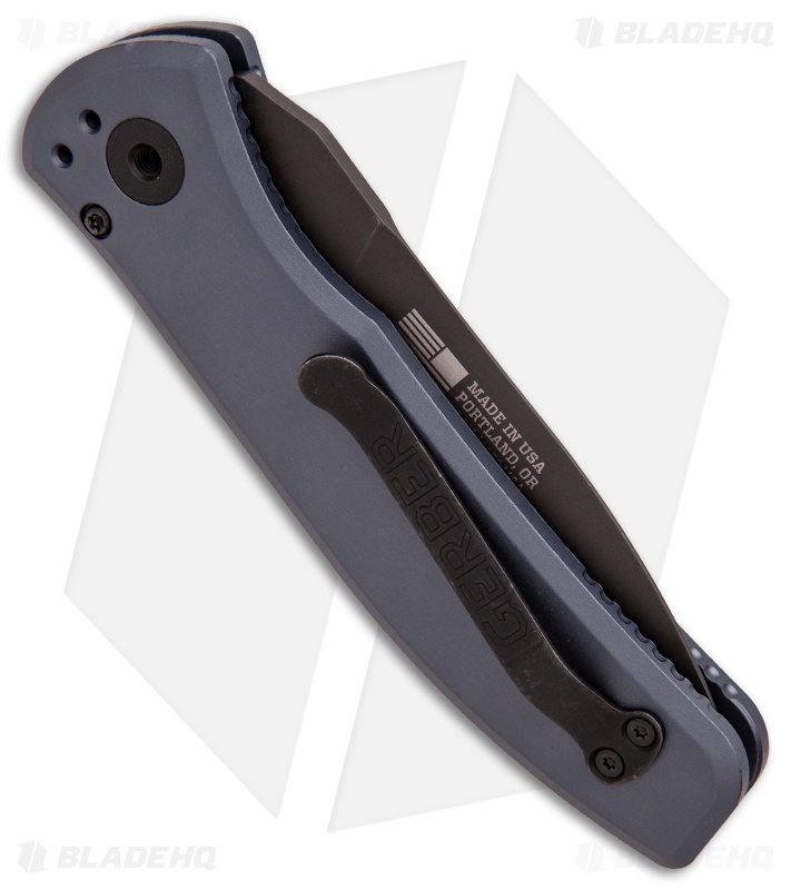 Gerber Empower Automatic Knife Blue/Black Armor Grip (3.25" Black) 30 ...