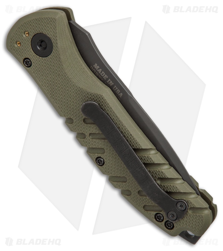Gerber Propel Downrange Automatic Knife OD Green (3.5" Black Serr ...