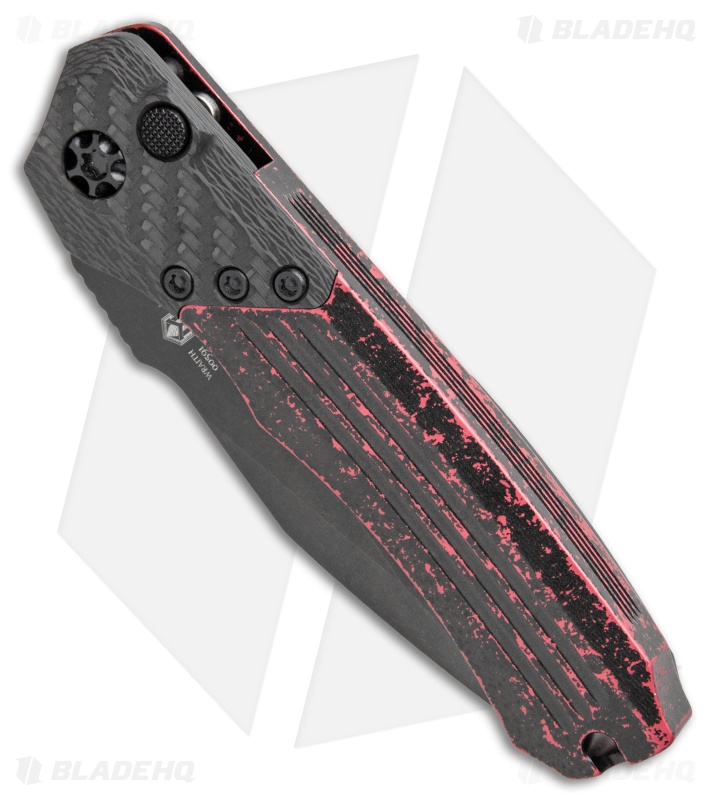 Heretic Knives Auto Wraith | Automatic Knife | CF/Red/Black + Black