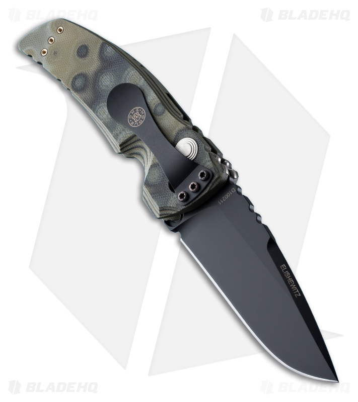 Hogue Knives EX-A01 Automatic Knife Drop Point Green G10 (3.5" Black ...