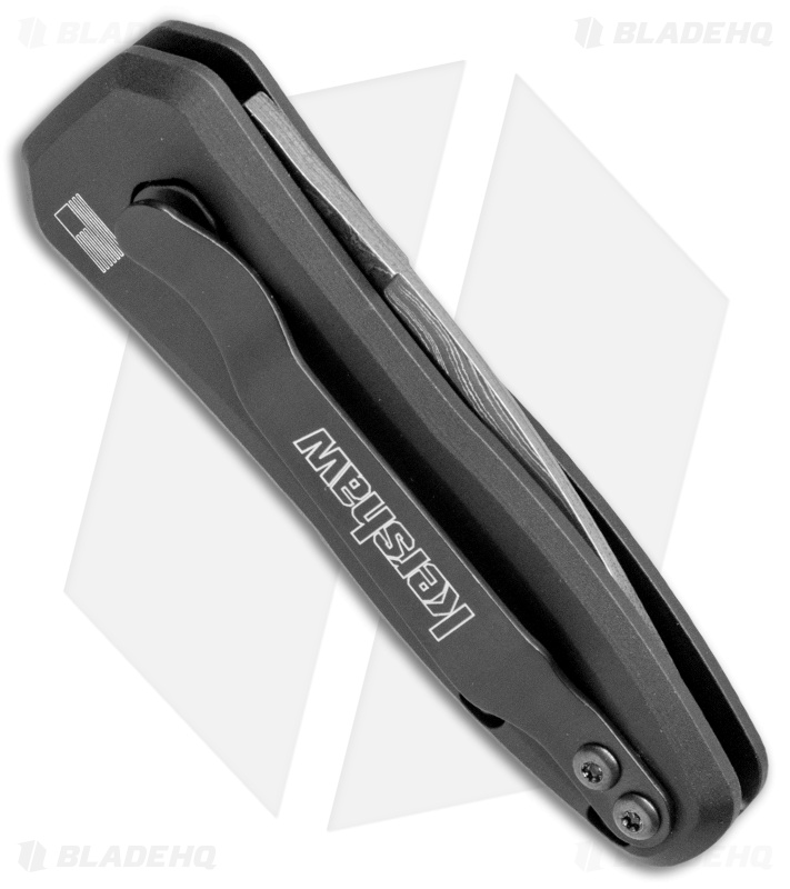 Kershaw Launch 4 Automatic Knife Black Aluminum Damascus