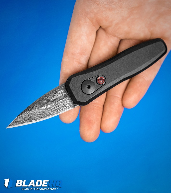 Kershaw Launch 4 Automatic Knife Black Aluminum Damascus