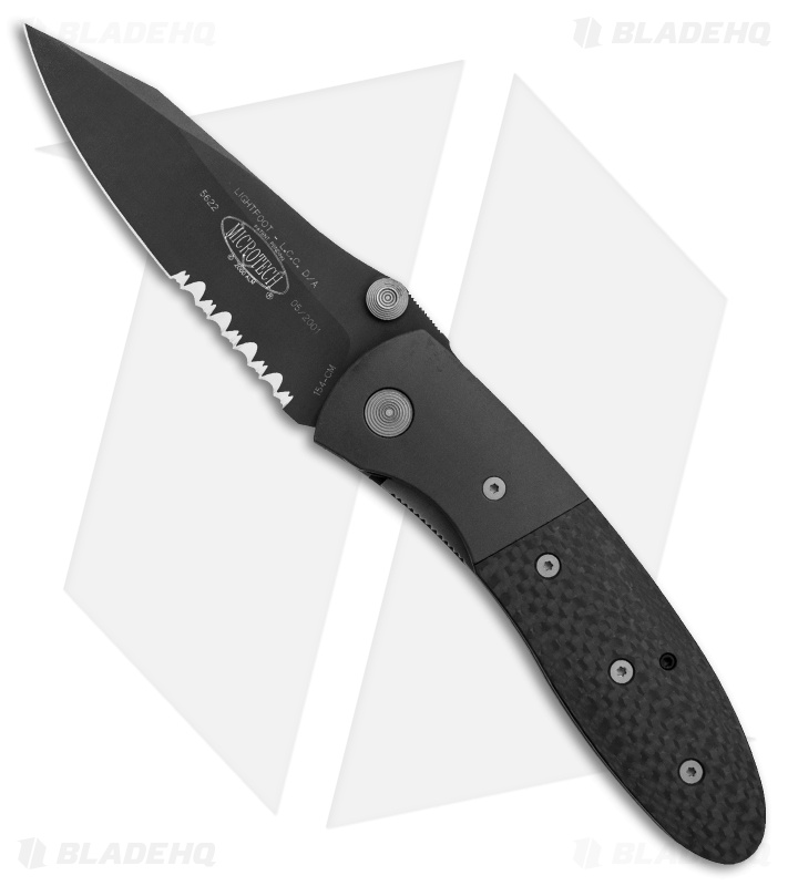 Microtech Lightfoot LCC D/A Automatic Knife Carbon Fiber (3.5" Black ...