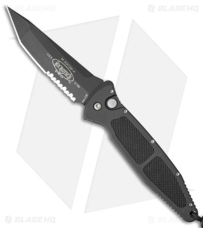Microtech Mini Socom Tanto Automatic Knife (3.25" Black Serr) 03/1999 ...