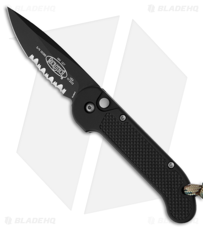 Microtech Mini UDT Automatic Knife (2.38" Black Serr) 155-2 - Blade HQ