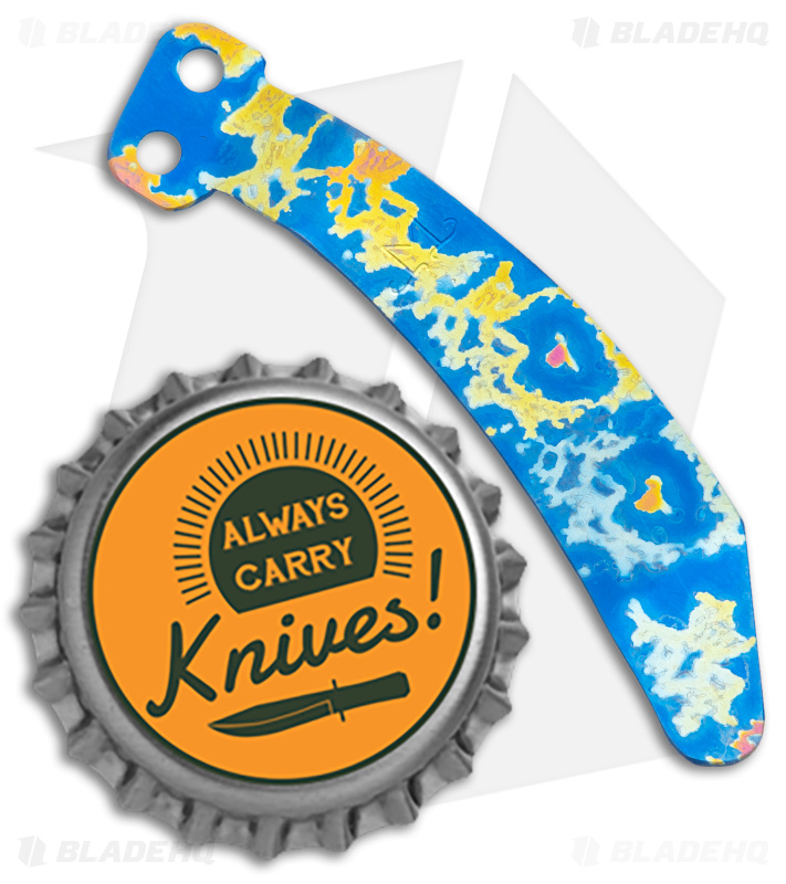 Maverick Customs | Microtech Stitch Clip | Blue Flame - Blade HQ