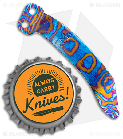 Maverick Customs | Blue Acid | Microtech Stitch Pocket Clip - Blade HQ