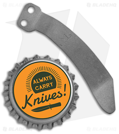 Maverick Customs | Microtech Stitch Clip | Charcoal Gray Ti - Blade HQ