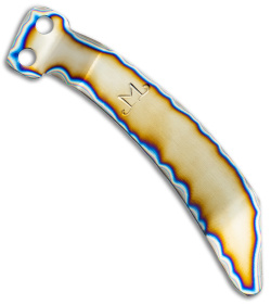 Maverick Customs | Microtech Pocket Clip | Ti Polish Flame - Blade HQ