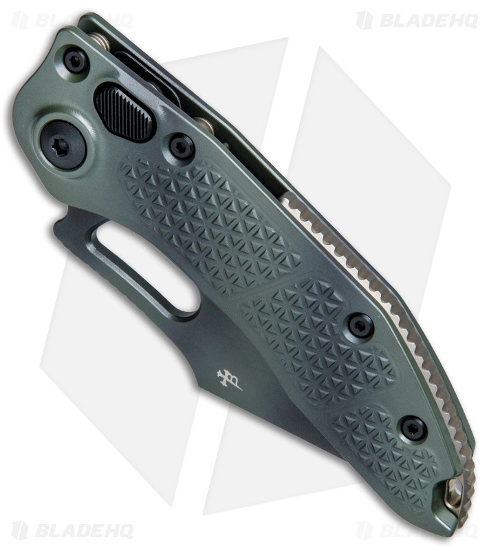 Microtech Stitch Automatic Knife Green Camo (3.75" Green Camo Serr) 169 ...