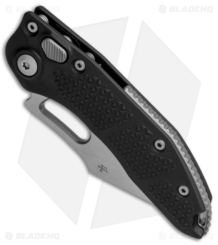 Microtech Stitch Automatic Knife Black (3.75" Stonewash) 169-10 - Blade HQ