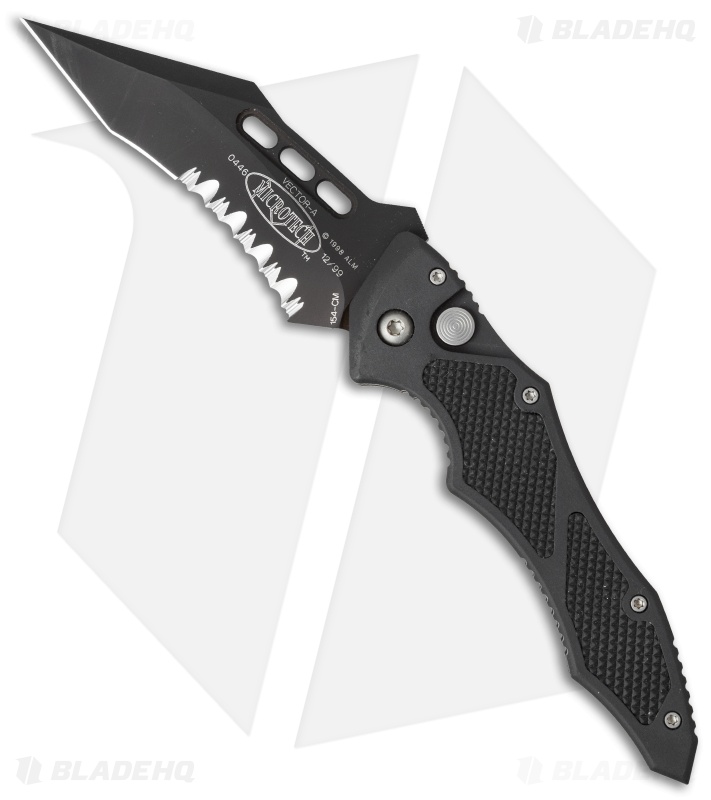 Microtech Vector Automatic Knife (3.125" Black Serr) 12/1999 - Blade HQ