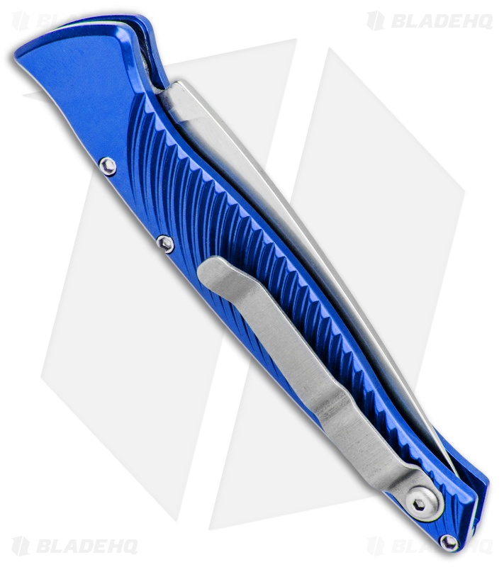 Piranha DNA Automatic Knife Blue (3.25" Mirror) - Blade HQ