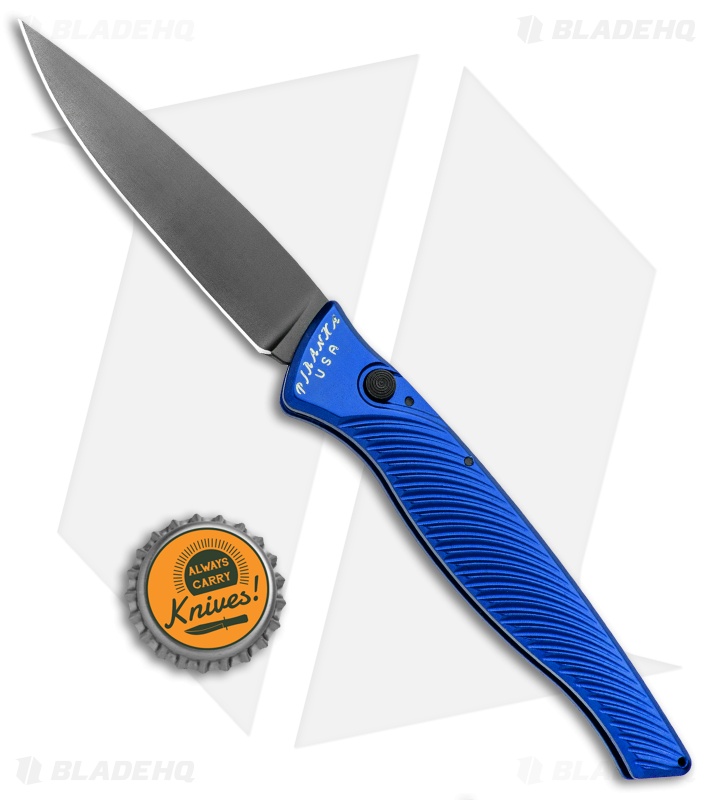 Piranha DNA Automatic Knife Blue Tactical (3.25" Black) - Blade HQ