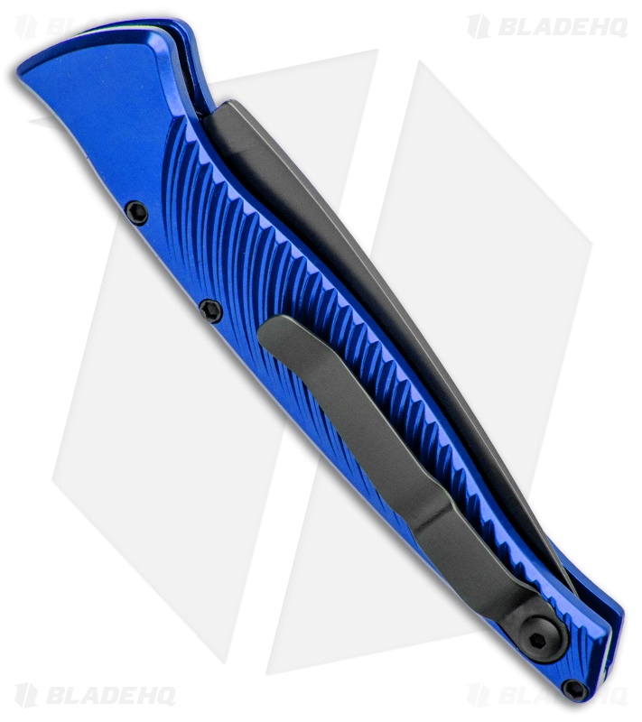 Piranha DNA Automatic Knife Blue Tactical (3.25" Black) - Blade HQ