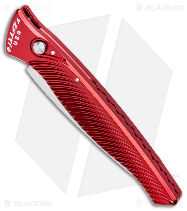 Piranha DNA Automatic Knife Red (3.25" Mirror) - Blade HQ