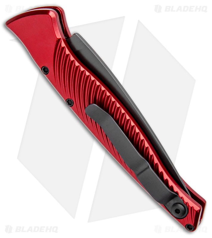 Piranha DNA Automatic Knife Red Tactical (3.25" Black) - Blade HQ
