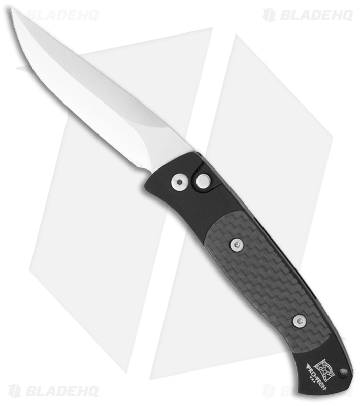 Pro-Tech Brend 2 Small Automatic Knife Carbon Fiber (2.9" Satin Plain ...