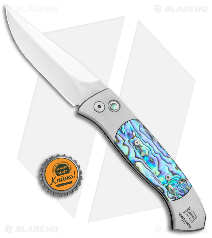 Pro-Tech Brend 3 - Custom Automatic Knife | Abalone | Hand Ground