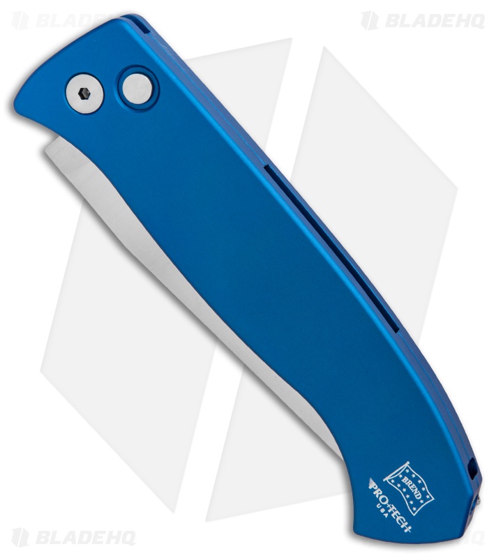 Pro-Tech Medium Brend 3 Auto Knife | Blue/Satin - Blade HQ
