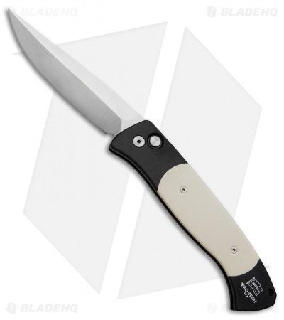 Pro-Tech Brend 1 Large Tuxedo Automatic Knife Ivory Micarta (4.6" Satin ...
