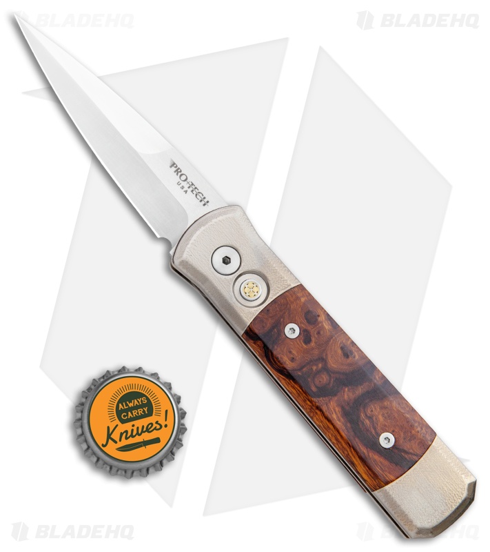 Pro-Tech Ultimate Custom Godson Automatic Knife | Ti/Desert Ironwood