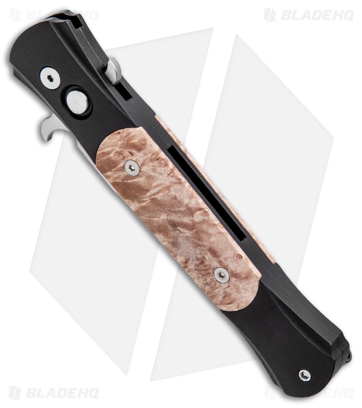 Pro-Tech The Don Automatic Knife 1706 w/ Maple Burl (3.5" Satin) - Blade HQ