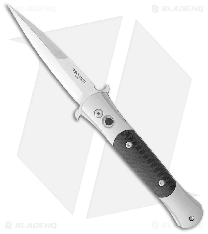 Pro-Tech Stainless Don Automatic Knife w/ Carbon Fiber (3.5" Satin ...
