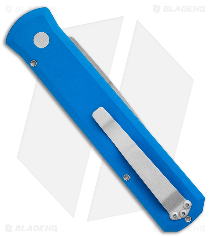 Pro-Tech Godfather Knife - Automatic Switchblade | Blue + Bead Blast