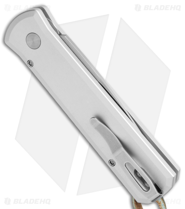 Pro-Tech GSD Godson Automatic Knife Silver/Black Leather (3.15" Satin ...